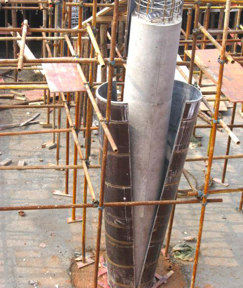 Customized Circular Column Formwork Wooden Round Concrete Column Forms ...